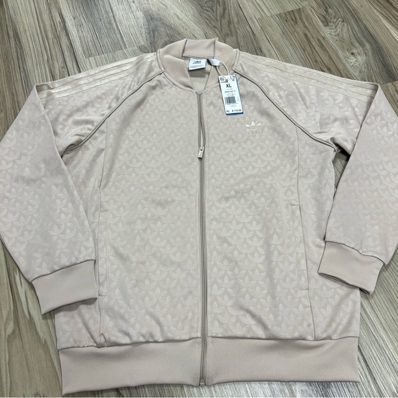 adidas | Jackets & Coats | Adidas Graphics Monogram Sst Beige Track ...